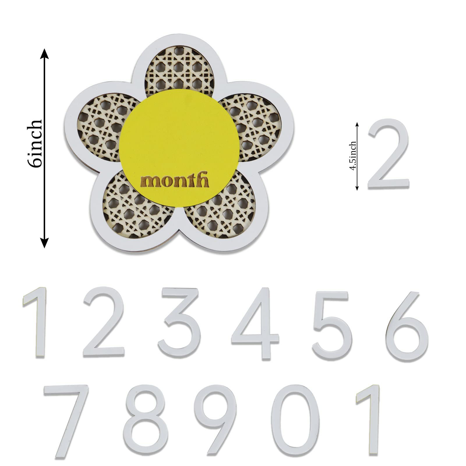 GetUSCart- Baby Monthly Milestone Cards - Wooden Monthly Milestone ...