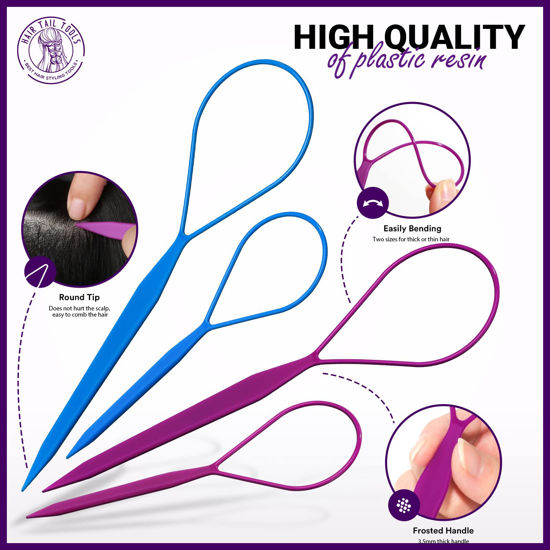 GetUSCart- Hair Tail Tool,Teenitor Hair Loop Tool, Hair Pull, Ponytail ...