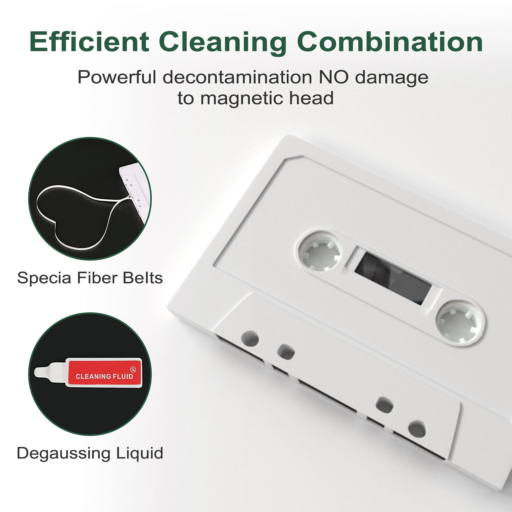 GetUSCart- Cassette Tape Head Cleaner Kit for Cleaning Audio Cassette ...