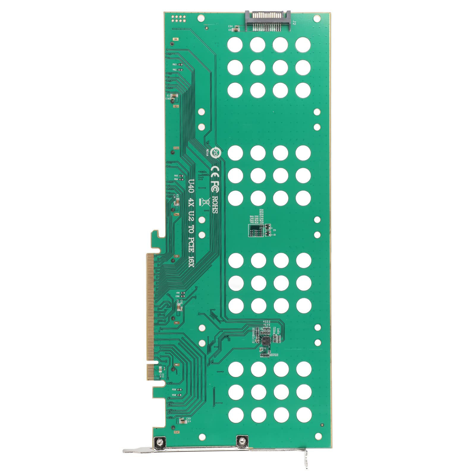 GetUSCart- U.2 PCIe Adapter, U.2 to PCIe Card NVMe PCIe Card NVMe PCIe Adapter W/ Mini Dual U.2 ...