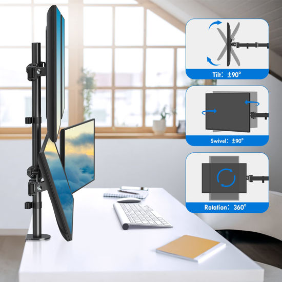 GetUSCart- MOUNTUP Quad Monitor Stand, 4 Monitor Desk Mount for 13 to ...