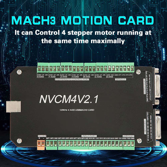 GetUSCart- 6 Axis NVCM USB Stepper Motor,Motion Control Card Breakout Board,USB Interface,CNC ...