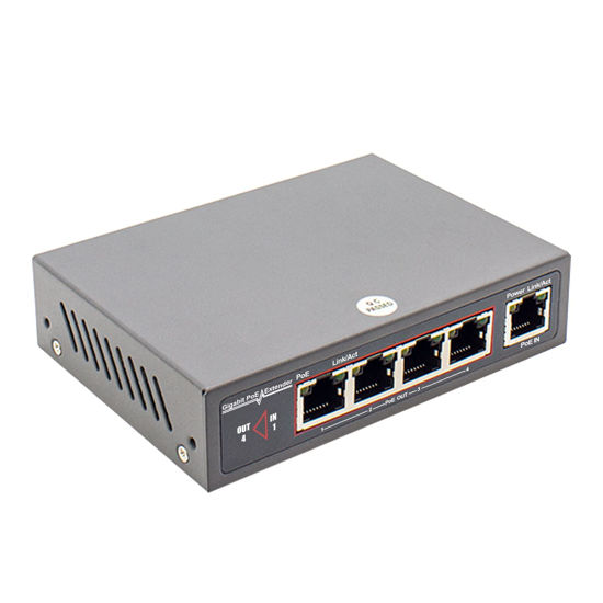 GetUSCart- Gigabit Power-Over-Ethernet Extender, 60W PoE+ 10/100/1000 ...