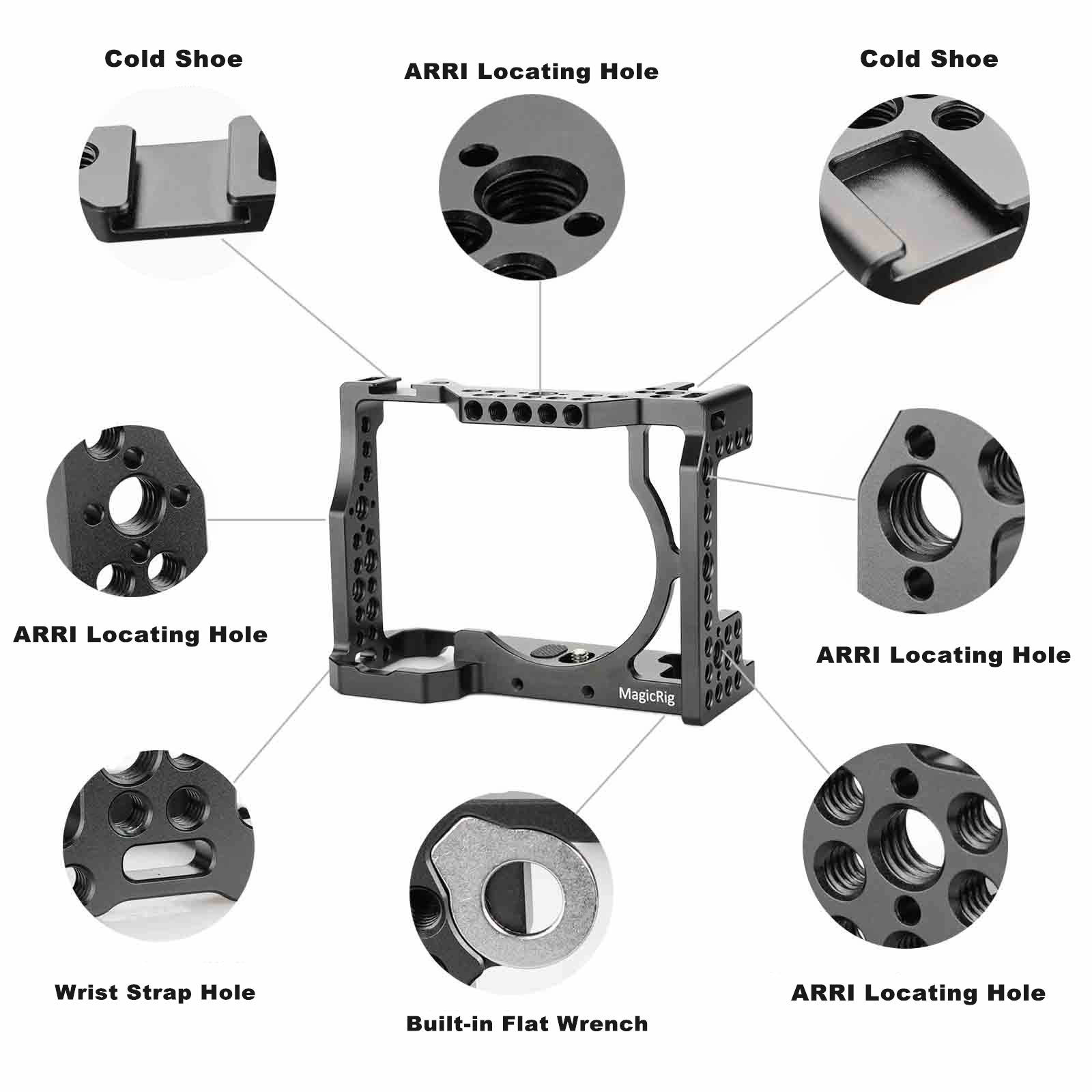 GetUSCart- MAGICRIG Camera Cage with Top Handle Grip for Sony A7RIII ...