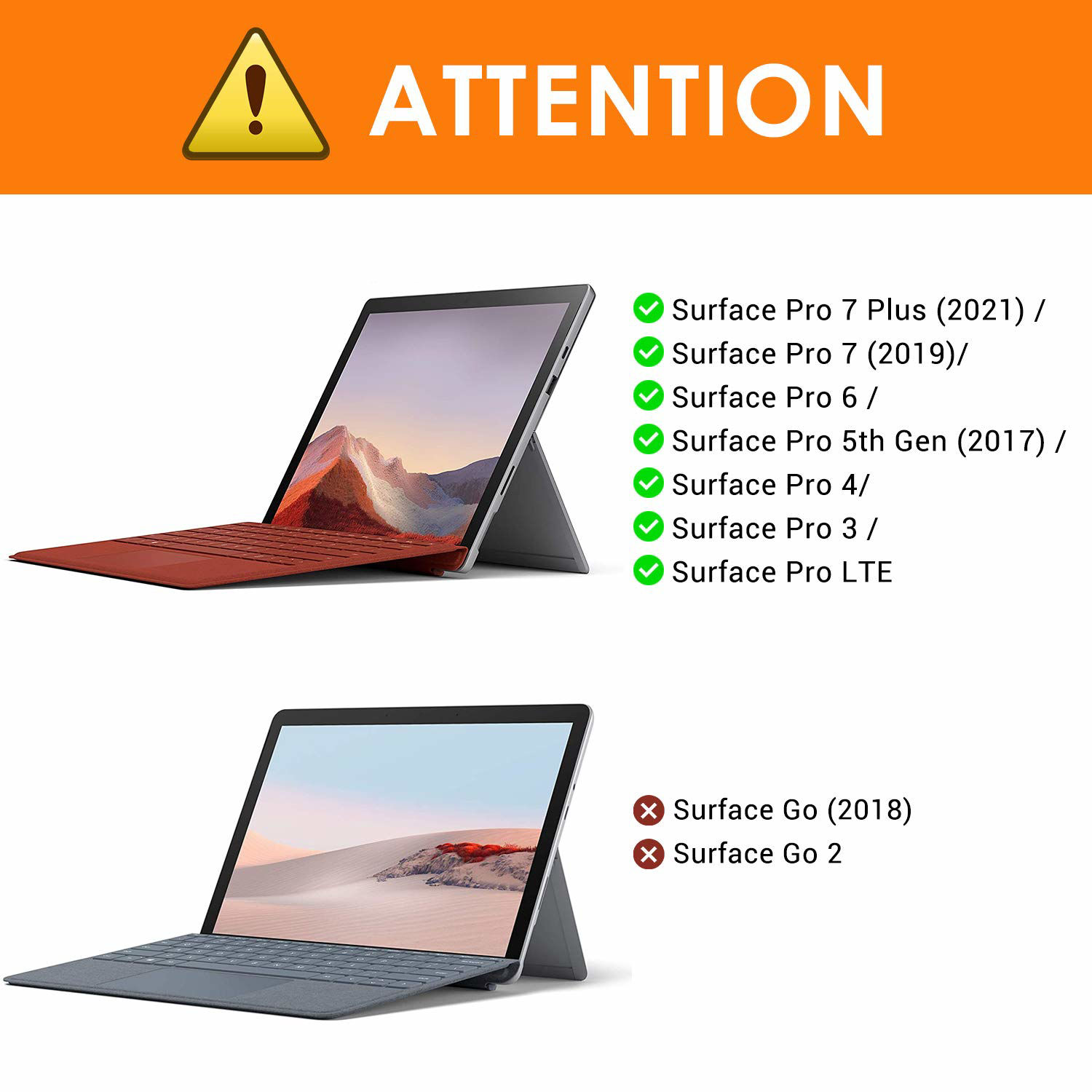 GetUSCart- MoKo Type Cover Fit Microsoft Surface Pro 7 Plus/Pro 7/ Pro ...