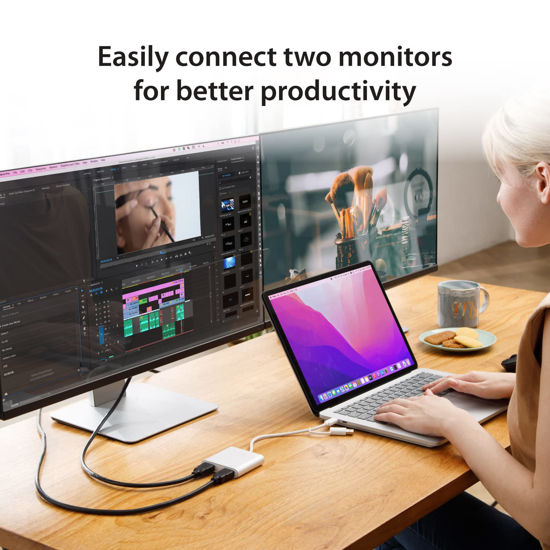 GetUSCart- j5create USB-C to Dual HDMI Multi-Monitor Adapter with USB ...