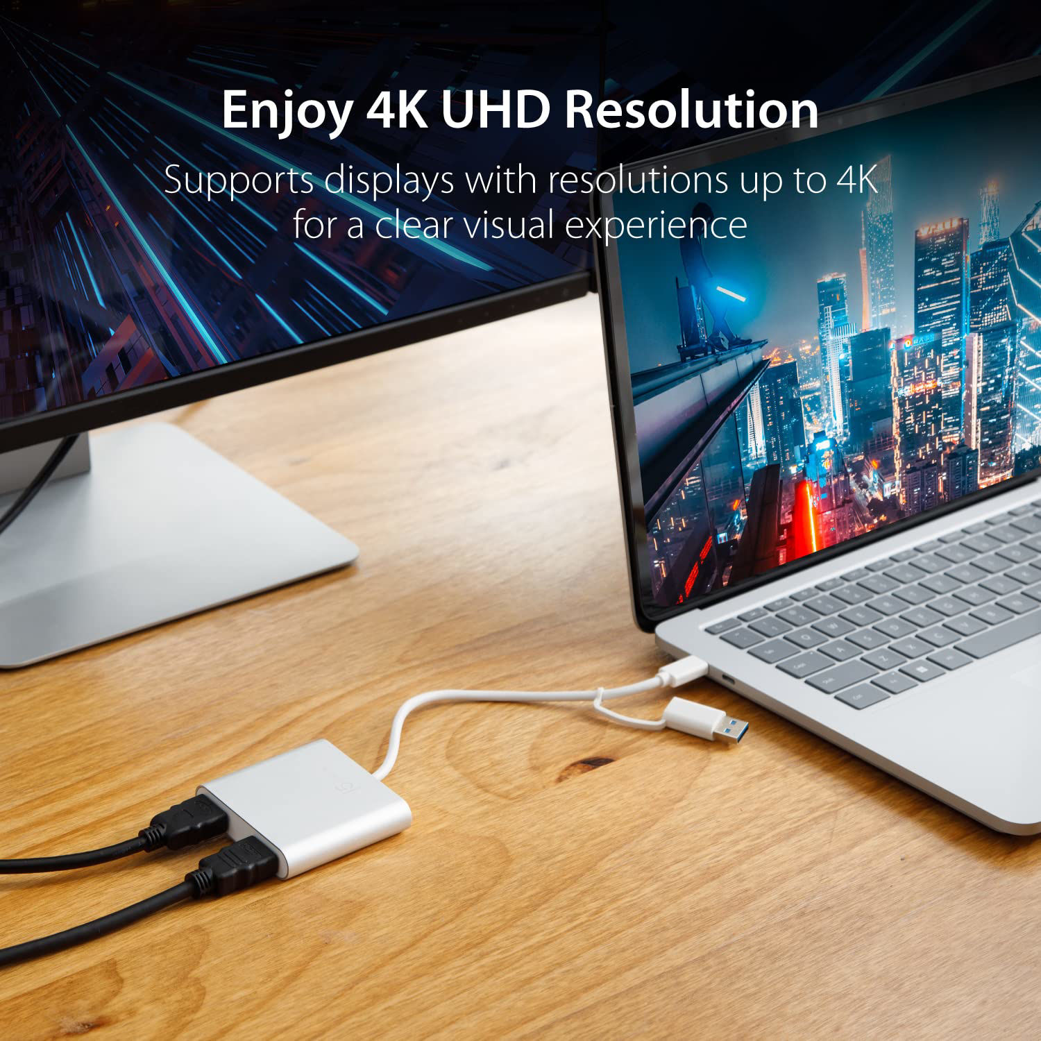 GetUSCart- j5create USB-C to Dual HDMI Multi-Monitor Adapter with USB ...