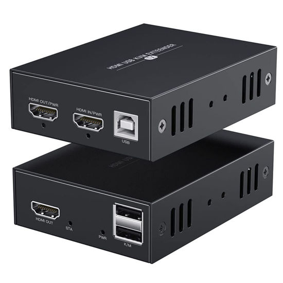 GetUSCart- HDMI KVM USB Extender 1080P Over Cat5e/6 Ethernet Cable 50m ...