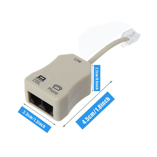 GetUSCart- in-line DSL Splitter Filter for Removing Noise and Other ...