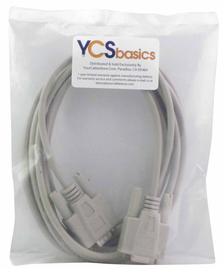 GetUSCart- YCS basics 10 Foot DB9 9 Pin Serial / RS232 Male/Female Extension Cable