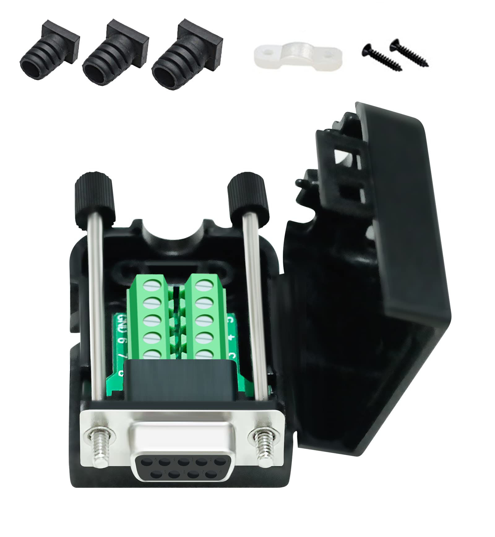 Getuscart Dtech Db9 Breakout Connector Db 9 Female Rs232 Serial Adapter Solderless Module Board