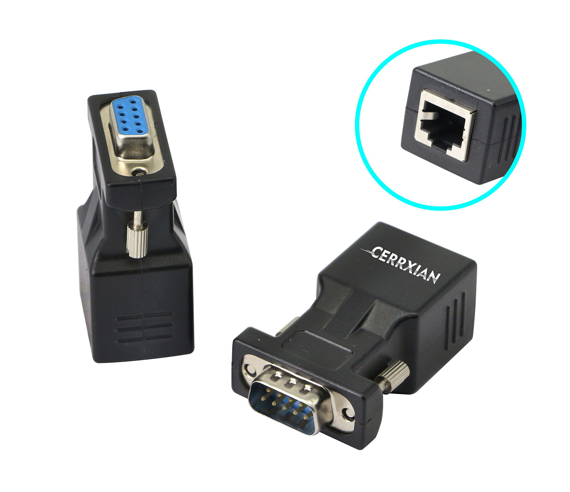 GetUSCart- CERRXIAN DB9 RS232 Male & Female to RJ45 Female COM Port to ...