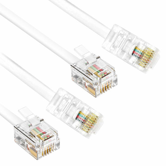 GetUSCart- RJ45 to RJ11 Cable, 2-Pack 6 Feet Phone Jack to Ethernet ...