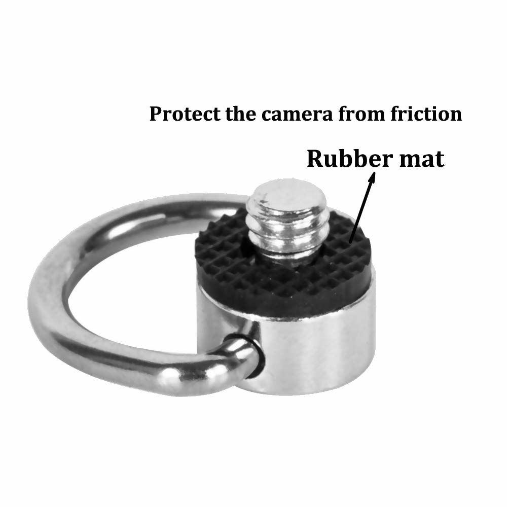 GetUSCart- Stainless Steel D Ring Screw Hinged Holder Camera Fixing Screw 1/4"-20 Thread for ...