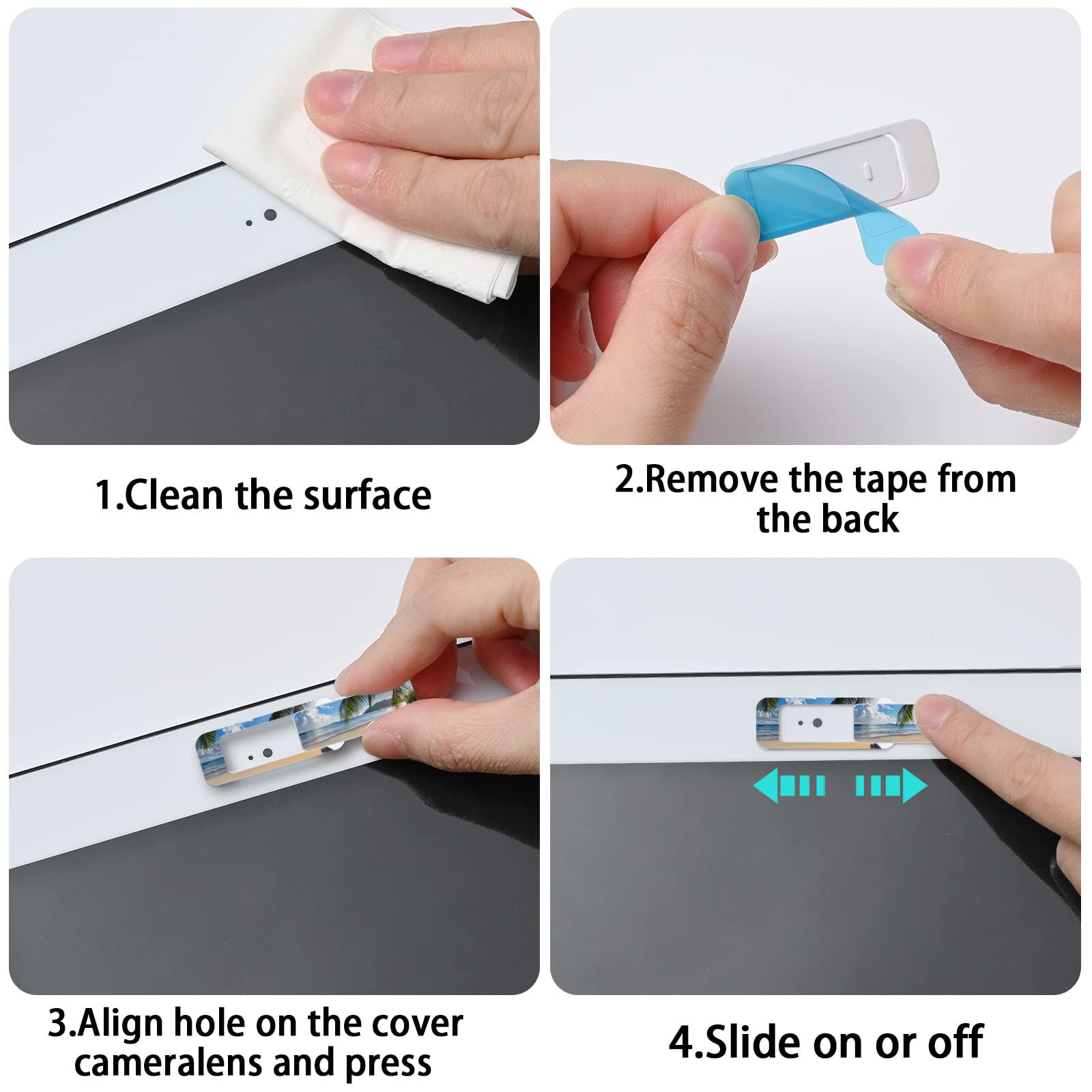 GetUSCart- Webcam Cover, 3 Pieces, Laptop Camera Cover, Privacy ...