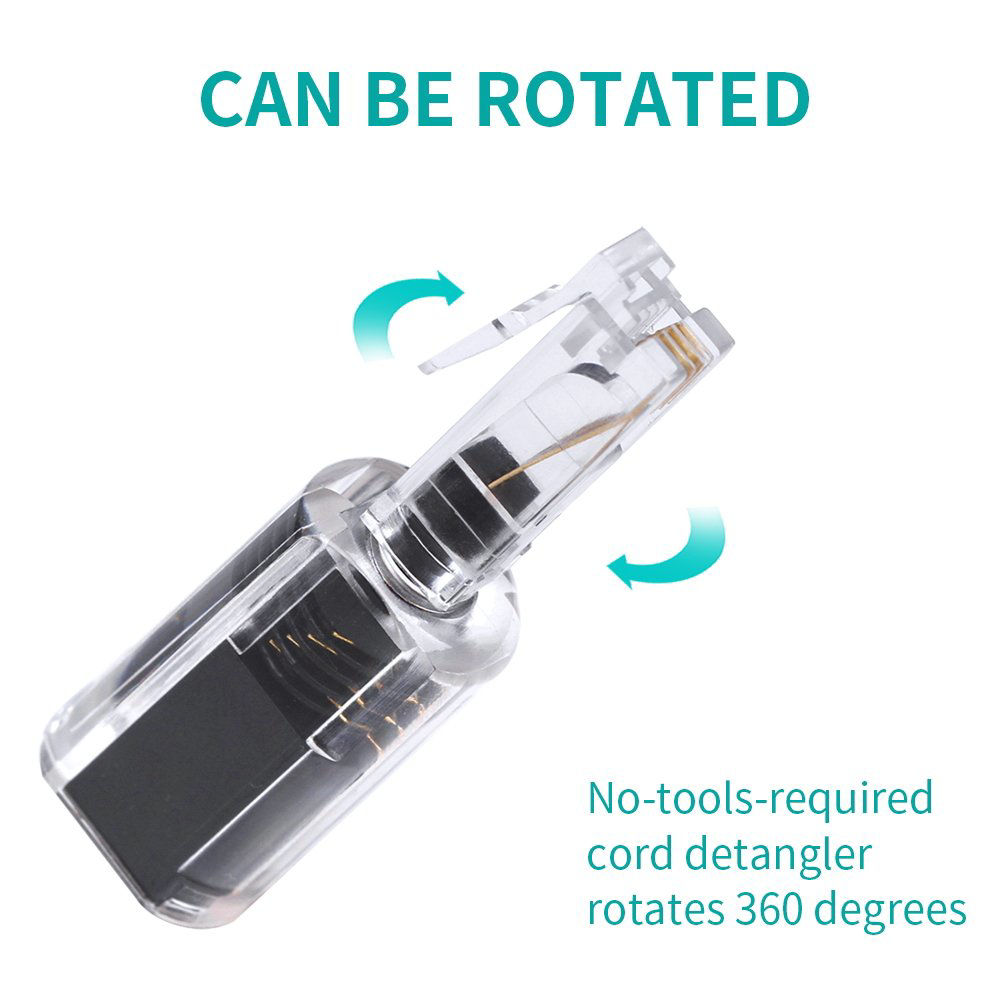 GetUSCart- YOLISTIC (Value Pack of 2) 360° Phone Cord Detangler ...