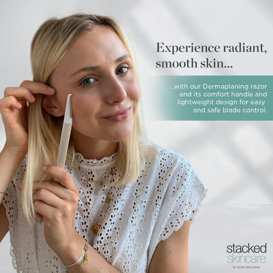 GetUSCart- StackedSkincare Dermaplaning Face Exfoliating Tool - Smooth, Radiant, Glowing Skin ...