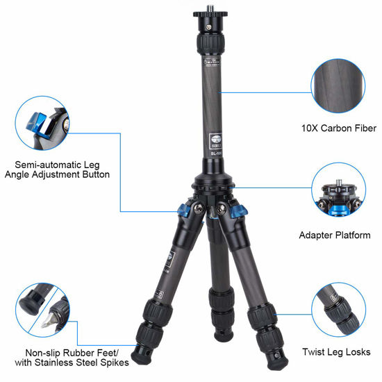 GetUSCart- SIRUI AM223 Travel Carbon Fiber Mini Tripod with SL-100 Two ...