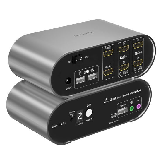 GetUSCart- Terived 2 Port HDMI KVM Switch Dual Monitor with Aluminum ...