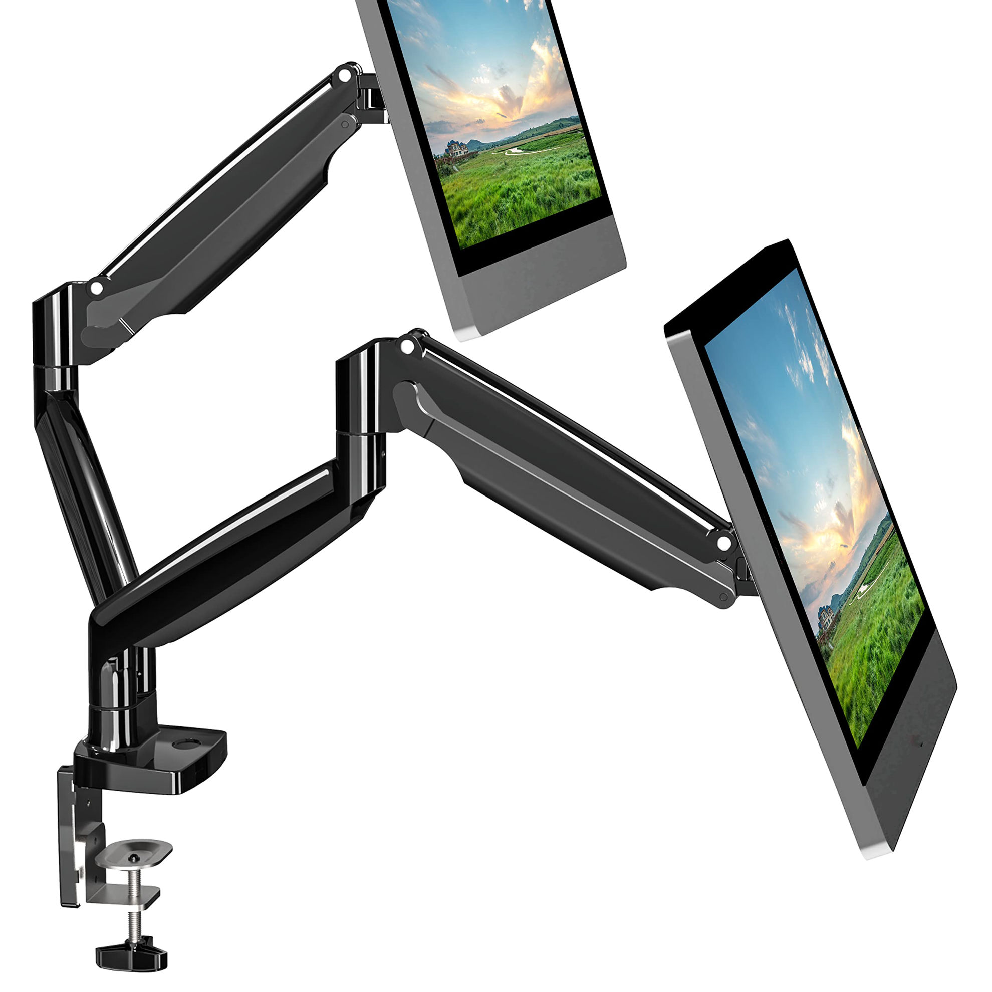 GetUSCart- UPGRAVITY Dual Monitor Mount, 2 Monitor Desk Mount for ...