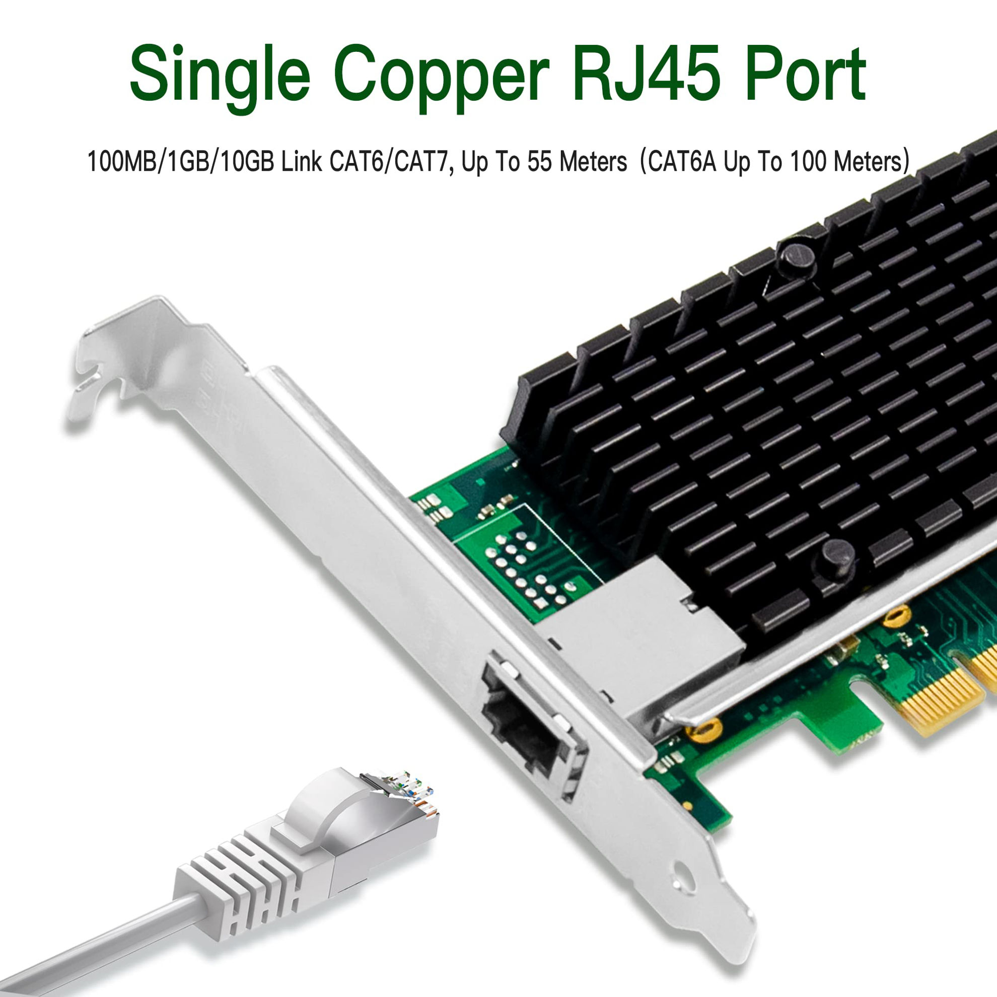 GetUSCart- XZSNET 10G Network Card with Intel X540 Chip, 10GB PCI-E NIC ...