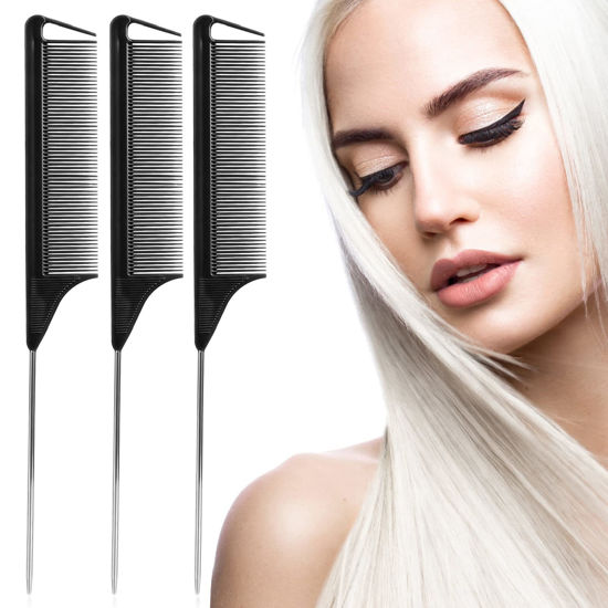GetUSCart- Rat Tail Combs Set: 3-Pack Teasing Styling Combs with Long ...