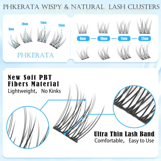 GetUSCart- PHKERATA Natural Lash Clusters Wispy Cluster Eyelash Extensions 120 pcs Individual ...