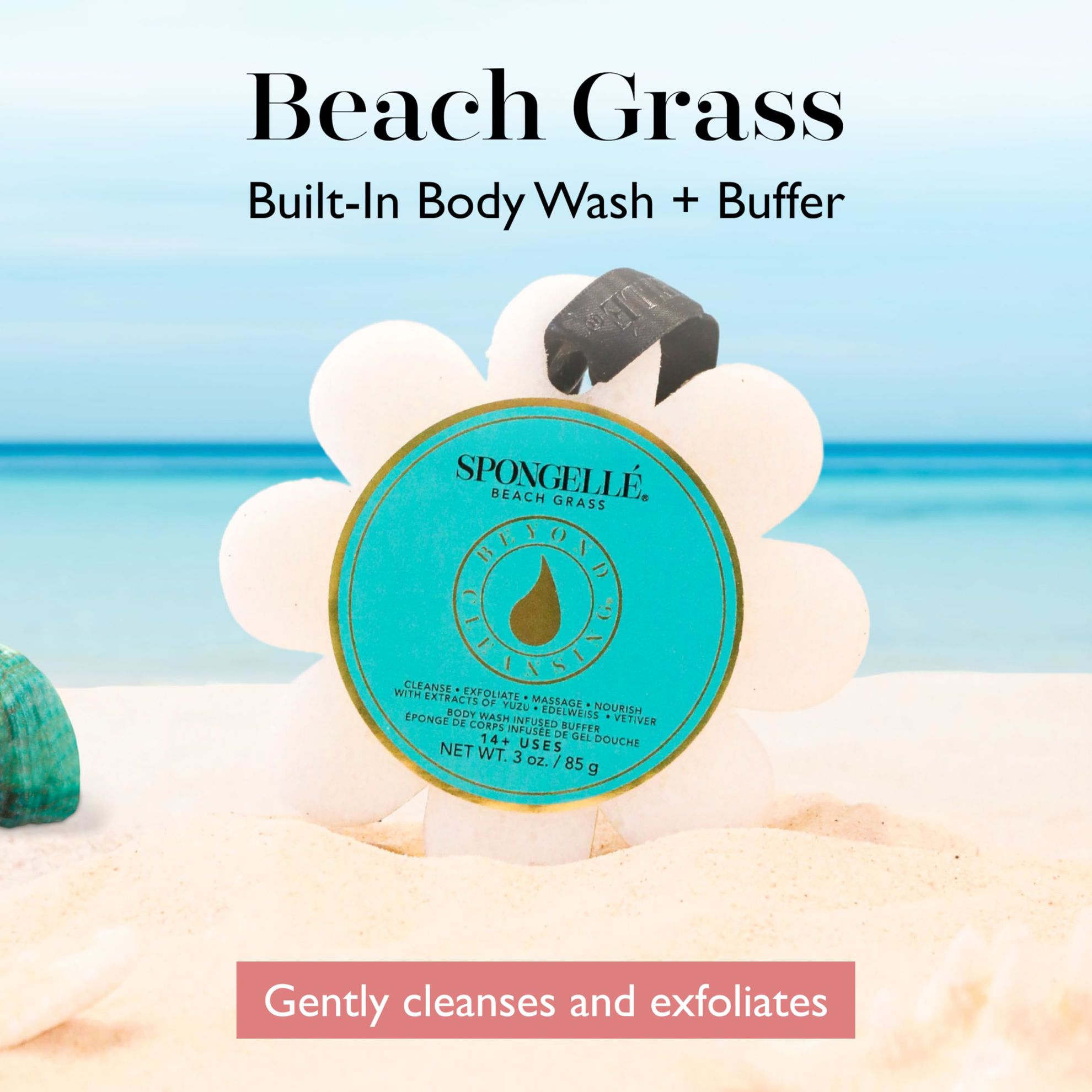 GetUSCart- Spongelle Beach Grass Wild Flower Buffer Body Scrubber ...