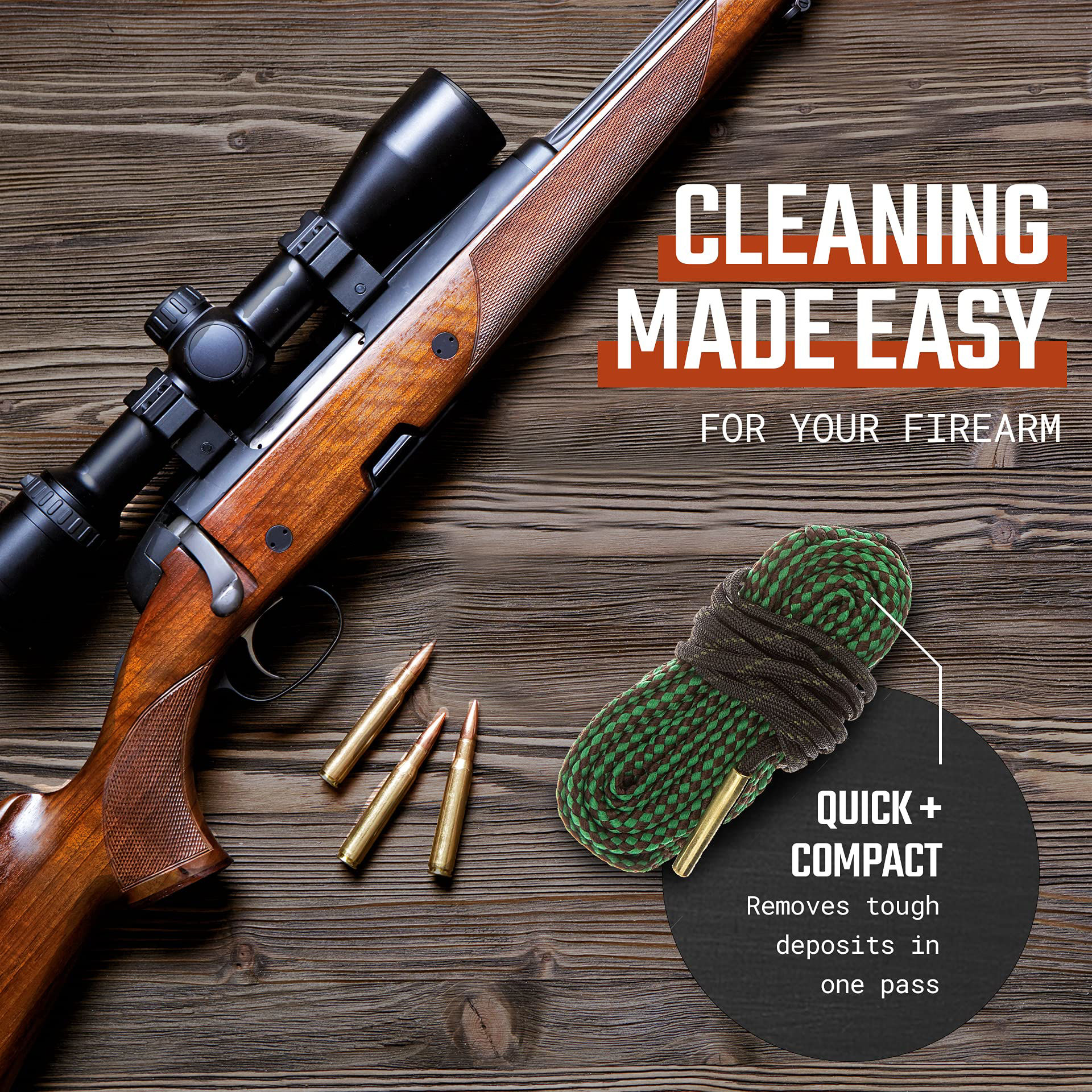 GetUSCart- Ultimate Rifle Build Gun Snake - Reusable and Compact Gun ...