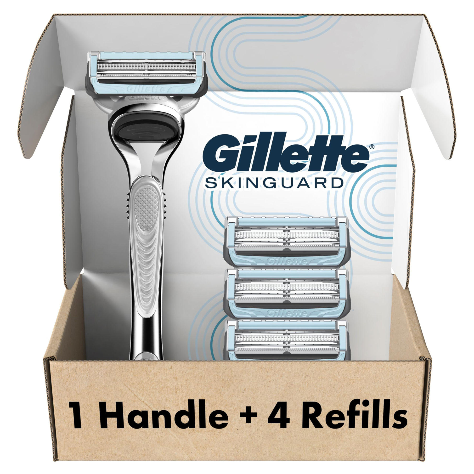 GetUSCart- Gillette SkinGuard Razors for Men, 1 Gillette Razor, 4 Razor ...