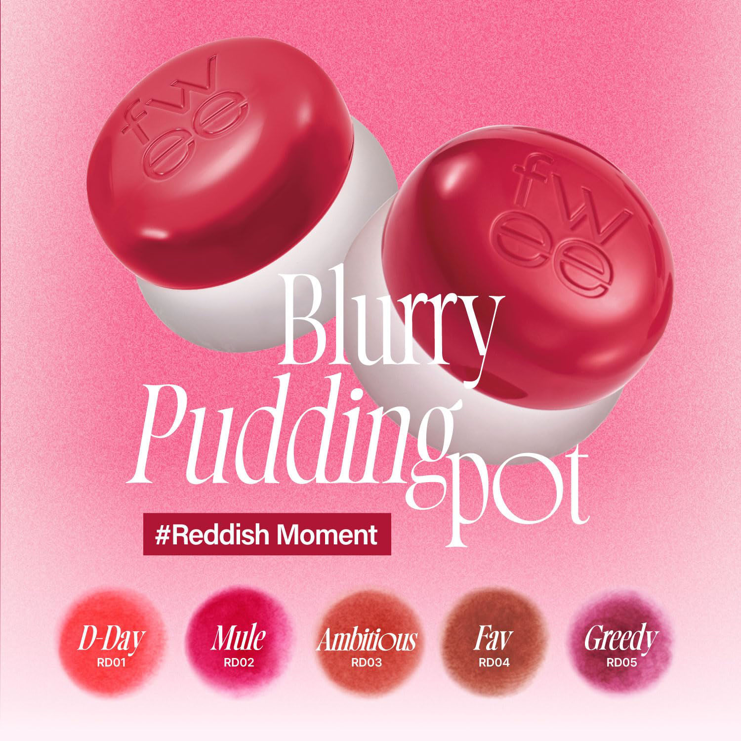GetUSCart- fwee Lip&Cheek Blurry Pudding Pot | Reddish Moment - D-Day ...
