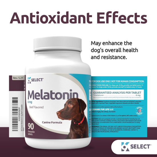 GetUSCart- K9 Select Melatonin for Dogs - 6mg, 90 Beef Flavored ...