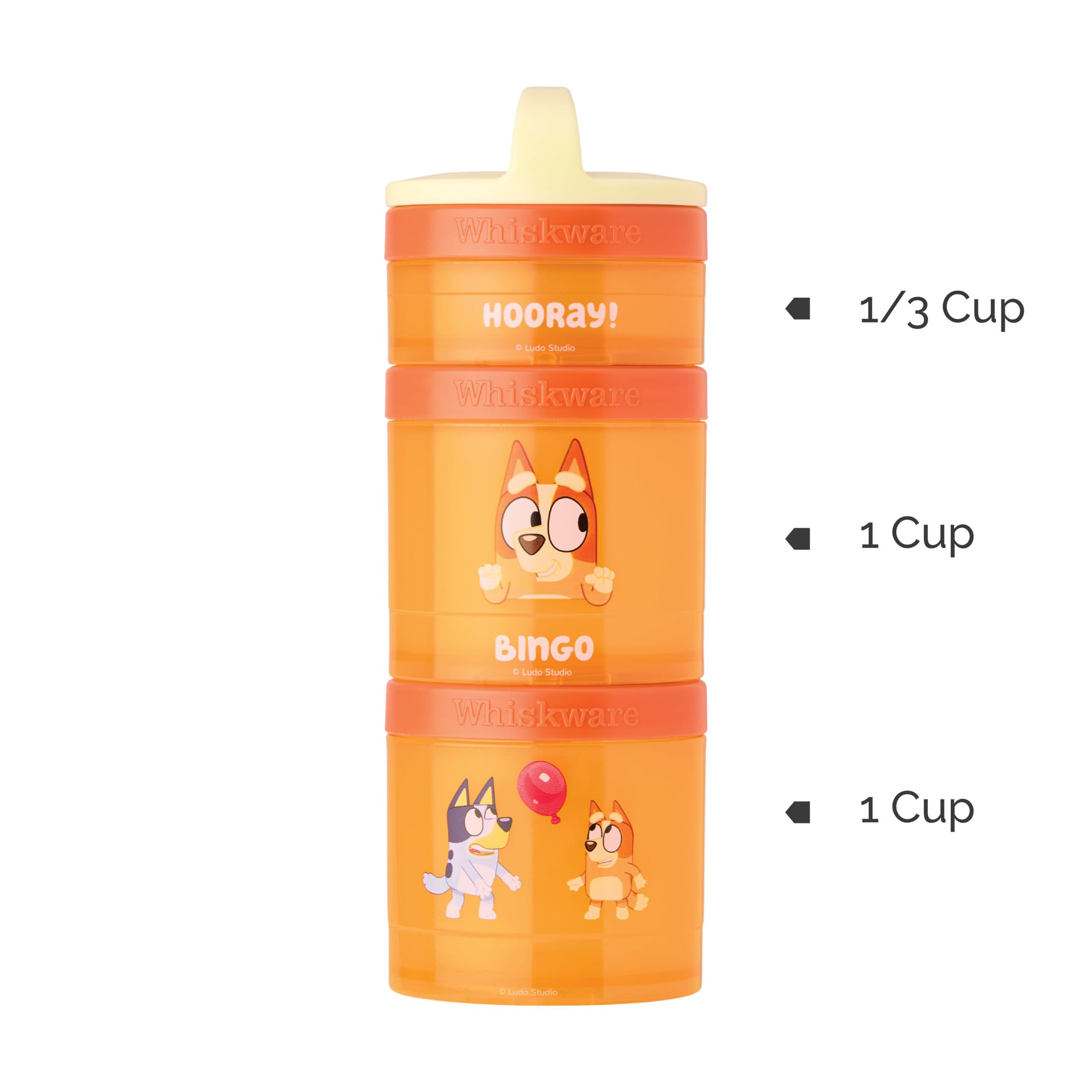 GetUSCart- Whiskware Bluey Stackable Snack Containers for Kids and ...