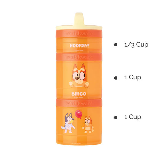 GetUSCart- Whiskware Bluey Stackable Snack Containers for Kids and ...