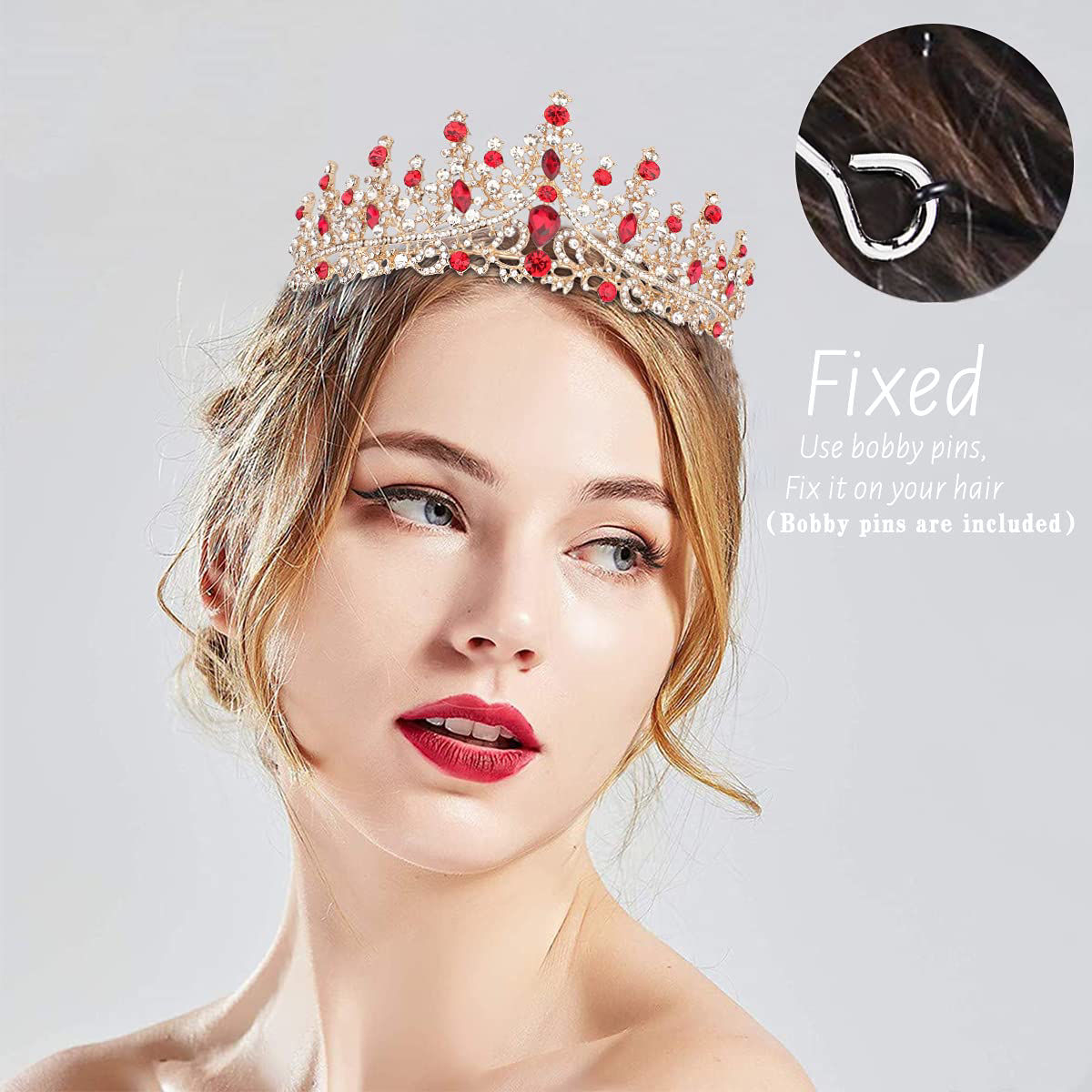 GetUSCart- TOBATOBA Red Tiaras and Crowns for Women, Queen of Heart ...