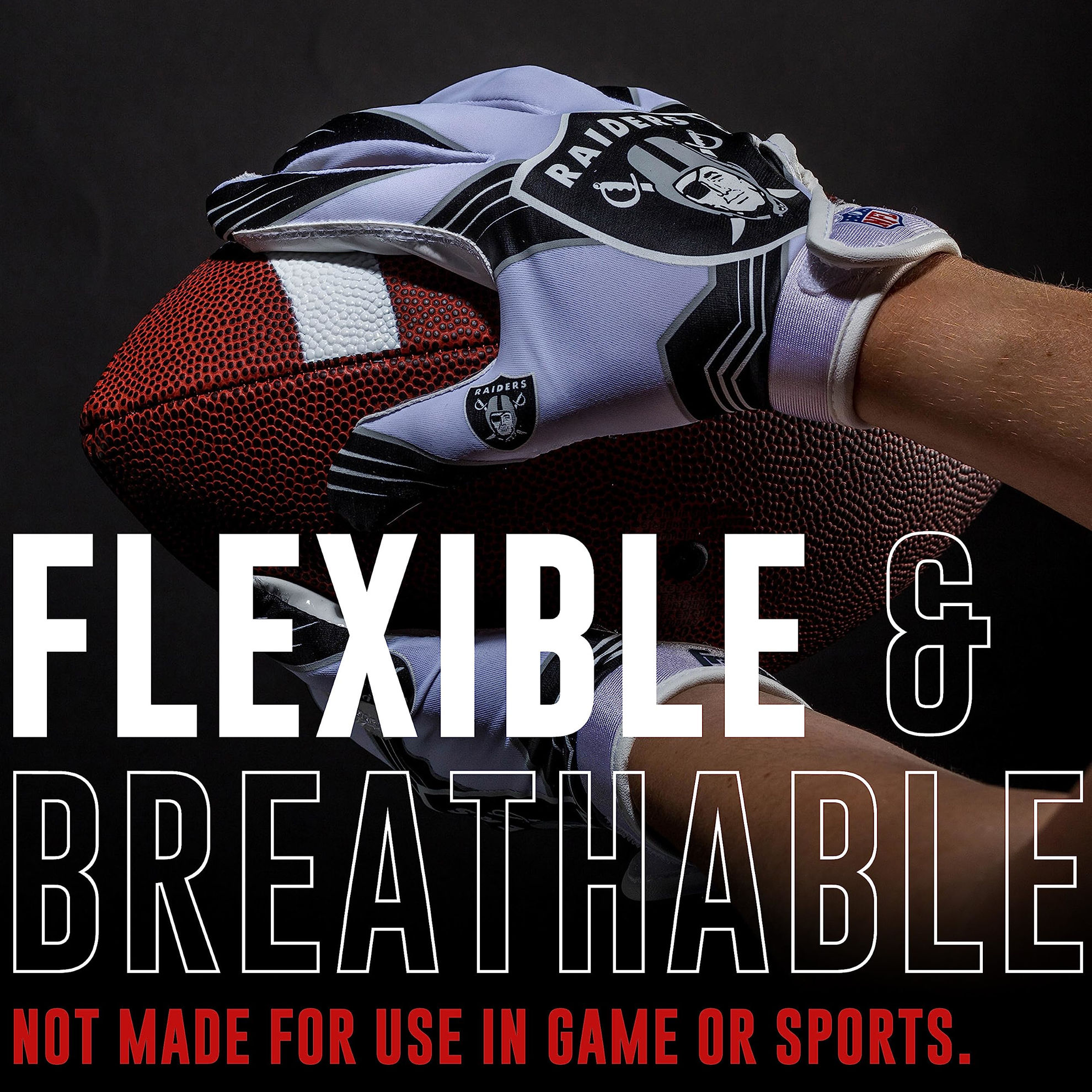 GetUSCart- Franklin Sports Las Vegas Raiders Youth NFL Football Receiver Gloves - Receiver ...