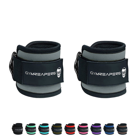GetUSCart- Gymreapers Ankle Straps (Pair) For Cable Machine Kickbacks ...