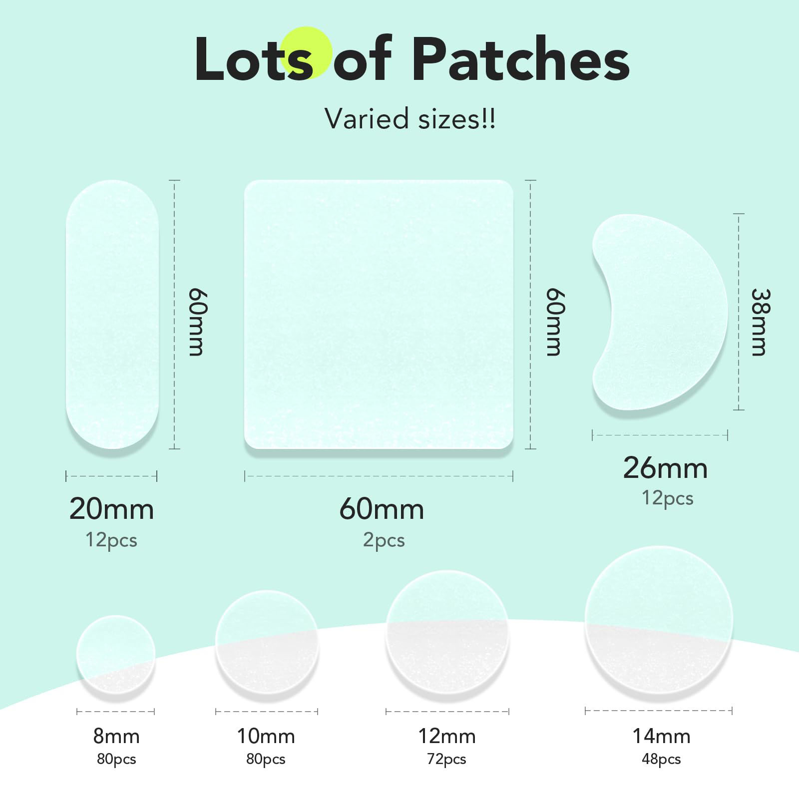 GetUSCart- LitBear Large Pimple Patches (7 Sizes 306 Patches), Big Acne ...