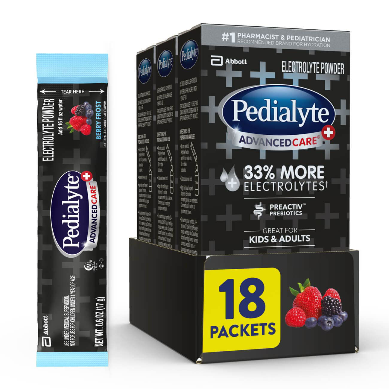 GetUSCart- Pedialyte AdvancedCare Plus Electrolyte Powder, with 33% ...