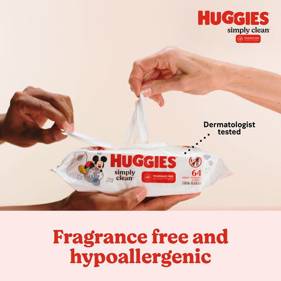 GetUSCart- Huggies Simply Clean Fragrance-Free Baby Wipes, Unscented ...