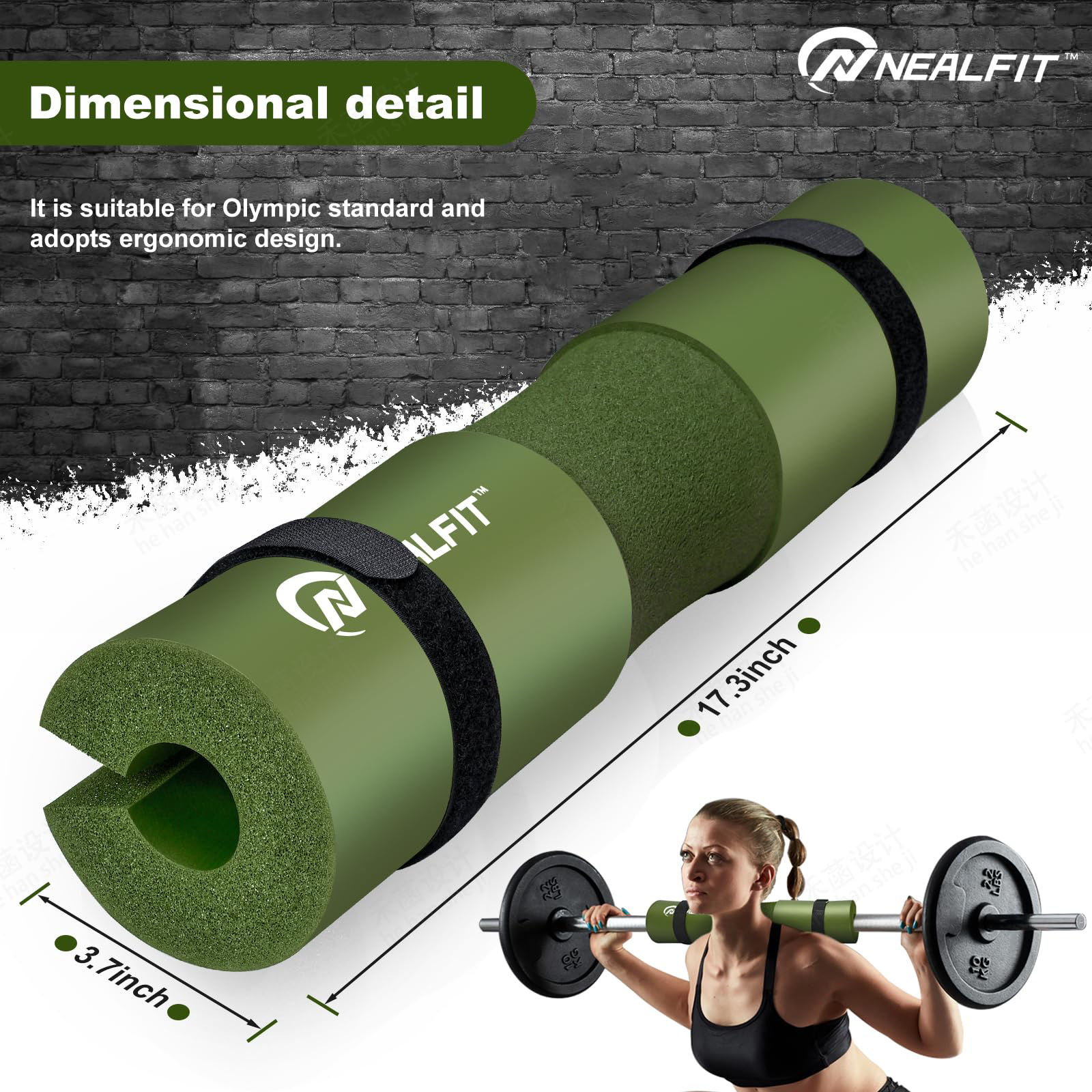 GetUSCart- NEALFIT Barbell Pad Squat Pad for Squats-Squat Bar Pad-Great ...