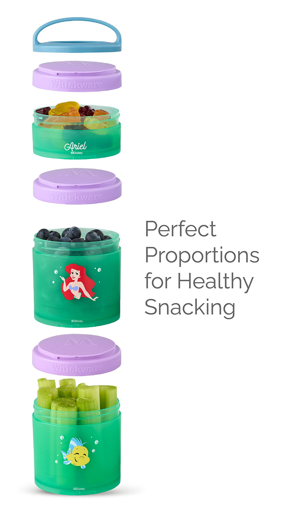 GetUSCart- Whiskware Disney Princess Stackable Snack Containers for ...