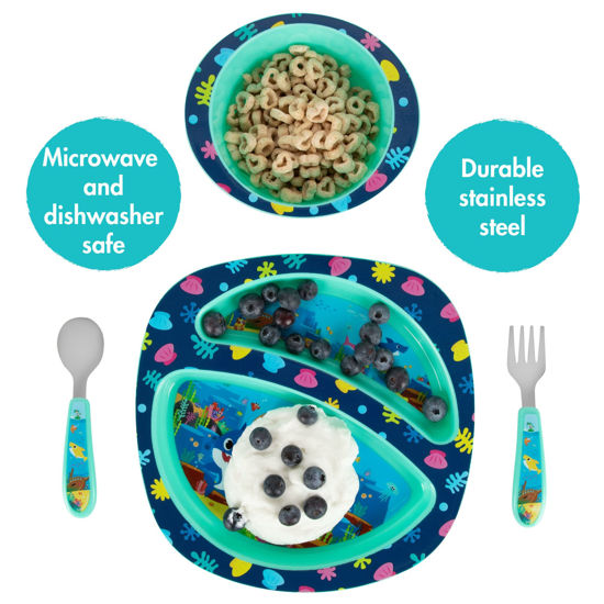 GetUSCart- The First Years Baby Shark Dinnerware Set - Toddler Plates ...