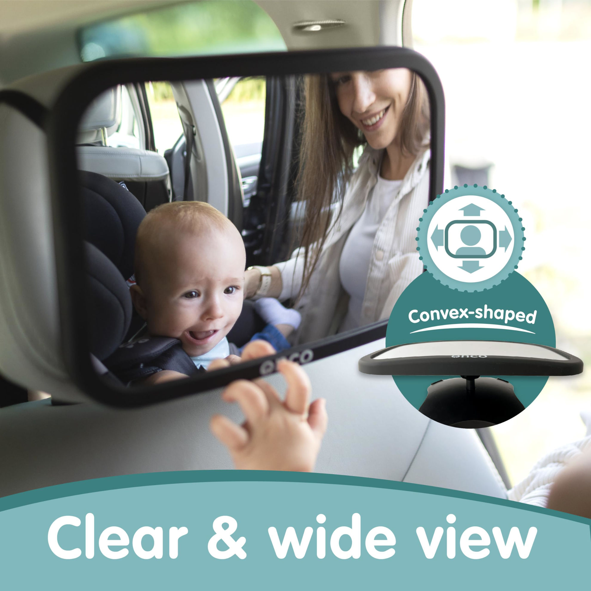 GetUSCart- Onco Baby Car Mirror Rear Facing - Double Award-Winning Car ...
