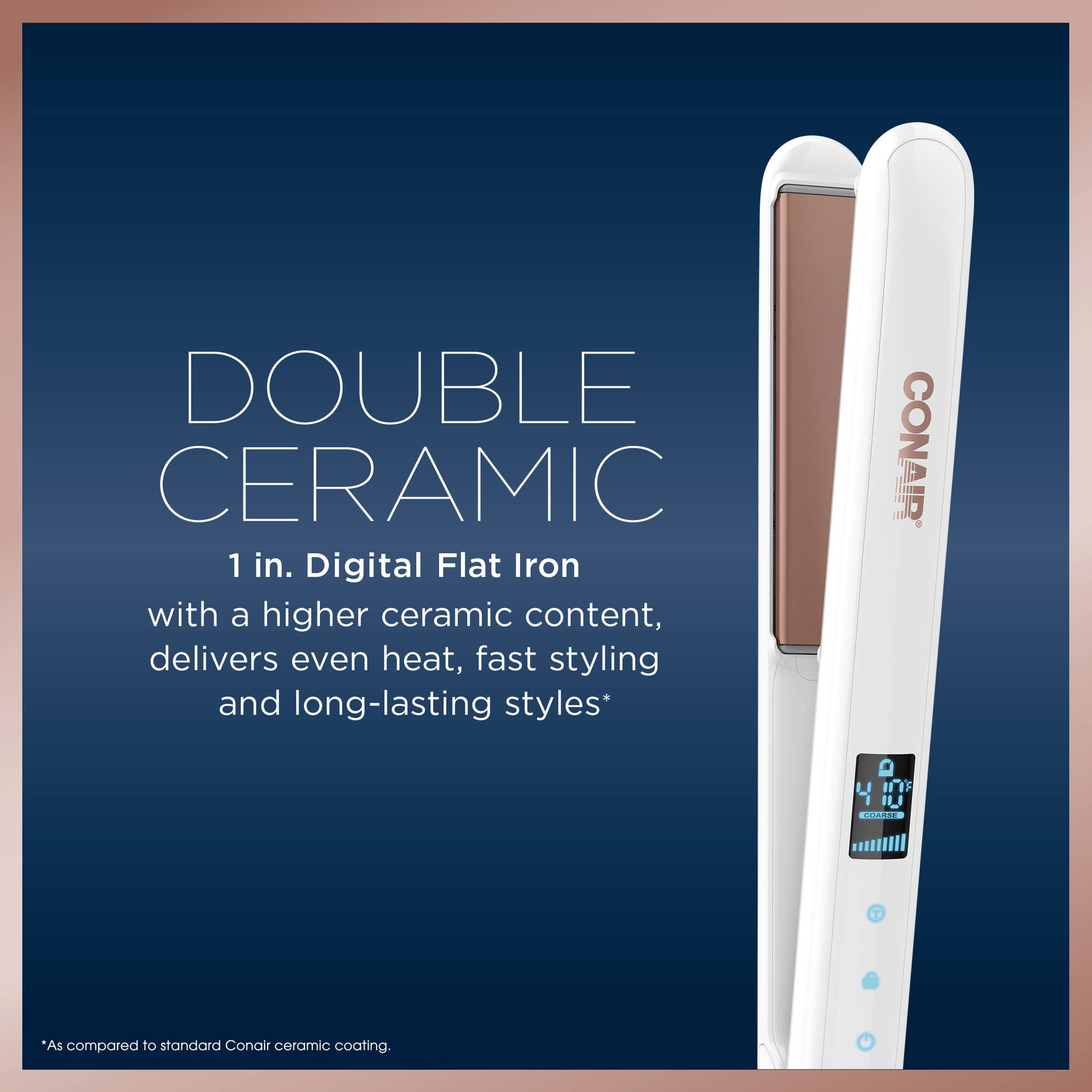 GetUSCart- Conair Double Ceramic Flat Iron, 1-inch Digital Flat Iron