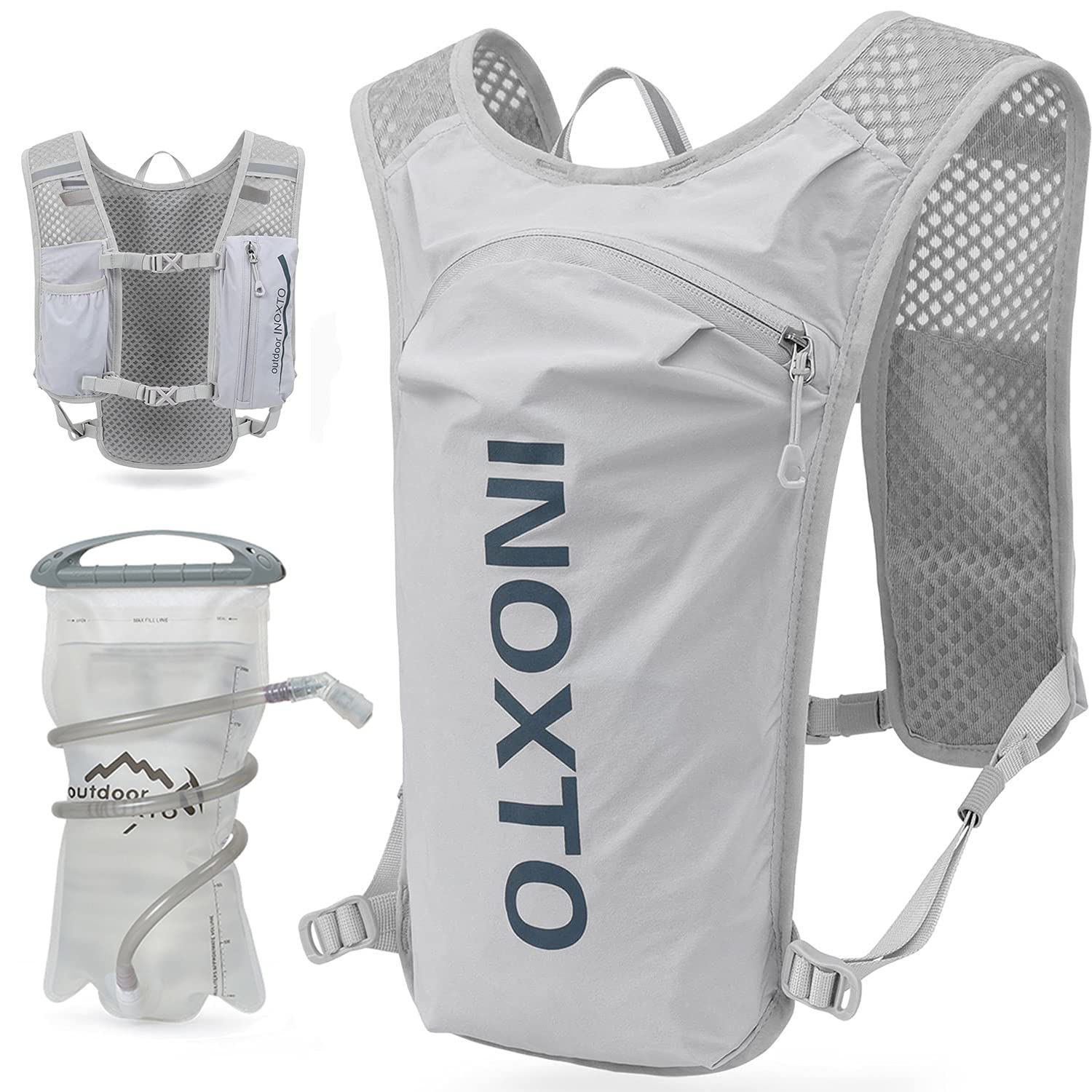 GetUSCart- INOXTO Running Hydration Vest Backpack, 1.5L, Black green BASIC