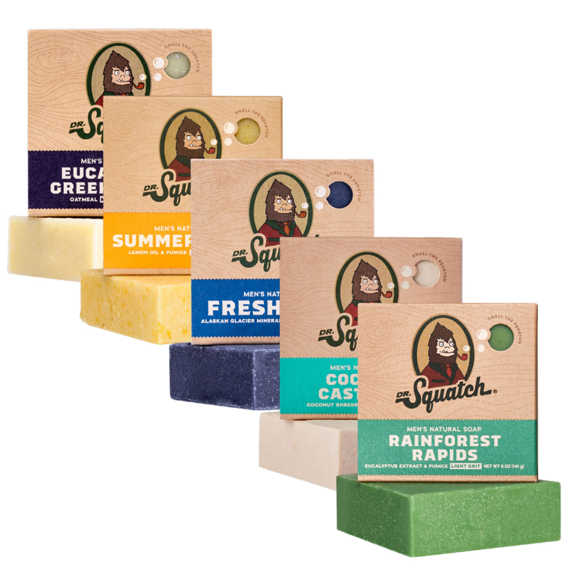GetUSCart- Dr. Squatch All Natural Bar Soap for Men, 5 Bar Variety Pack ...