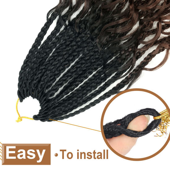 GetUSCart- Goddess Box Braids Crochet Hair With Curly Ends 22 Inch ...