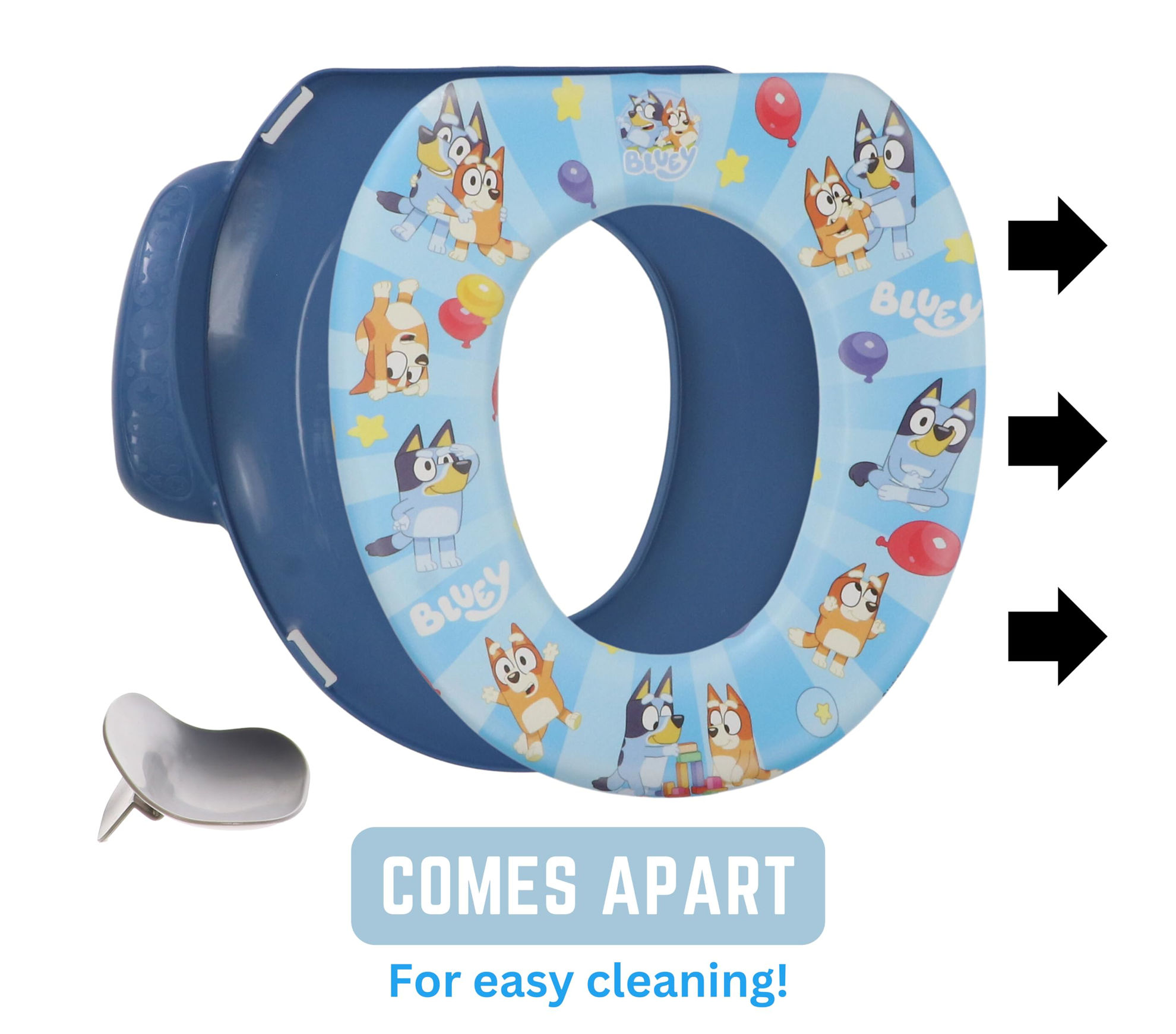 GetUSCart- Bluey Soft Potty Seat - Potty Training Toilet Seat, Soft ...