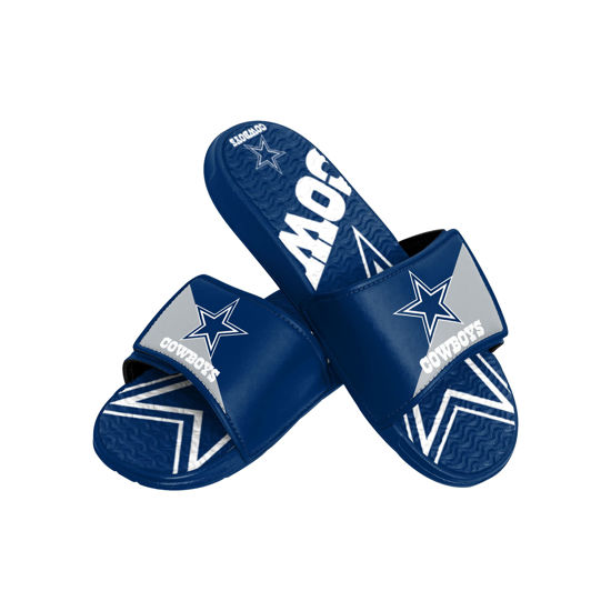 GetUSCart- FOCO Dallas Cowboys NFL Mens Colorblock Big Logo Gel Slides - XL